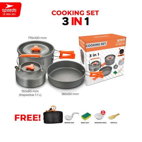 Jual SPEEDS Cooking SET Paket Dapur Camping Mini Cooking Cookware ...