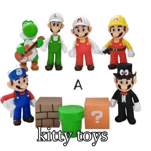 Jual action figuresuper mario bros figure set 9 pcs pajangan mainan ...