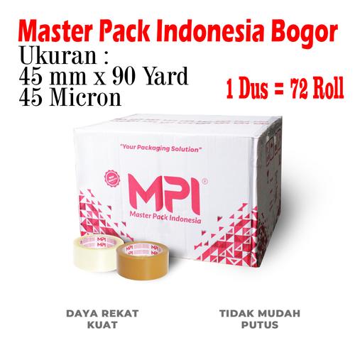 Promo 1 DUS [ 72 ROLL ] Lakban Coklat - Lakban Bening Ukuran 45 mm x 90 Yard / Lakban Untuk ...