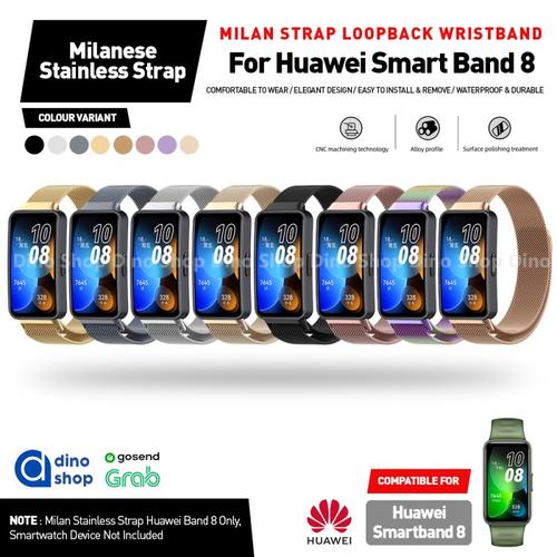 Jual Milan Stainless Strap Watch Magnet Loop Tali Jam for Huawei Band 8 ...