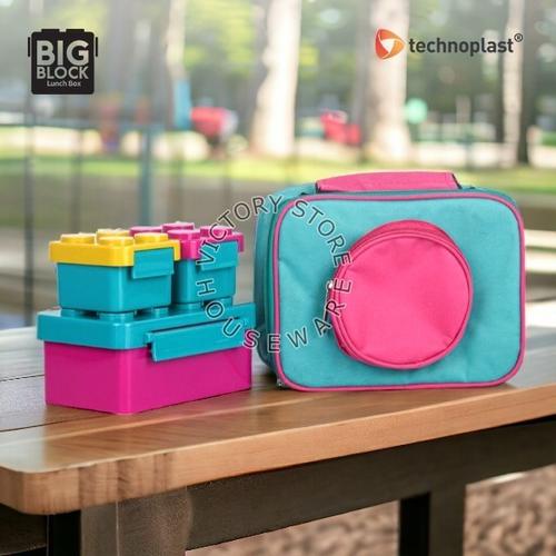 Jual TECHNOPLAST Big Block Lunch Box Set/Tempat Makan Set Big Block ...