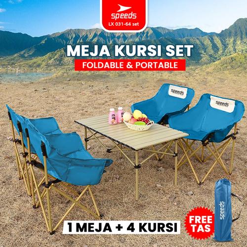 Promo SPEEDS Set Kursi Meja Lipat Camping Folding Chair Table Outdoor ...
