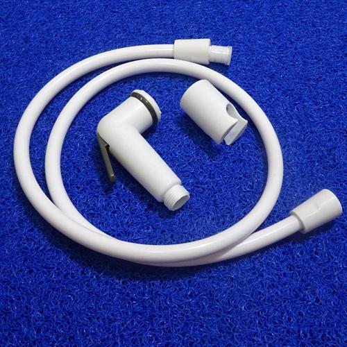 Jual Shower cebok putih jet shower lengkap Set Pvc Selang Silver - Kab ...