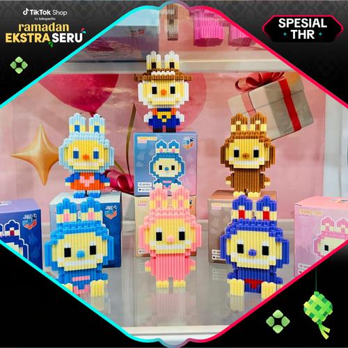 Promo Original Nano Blocks The Monster Exciting Labubu Toffee Mini ...
