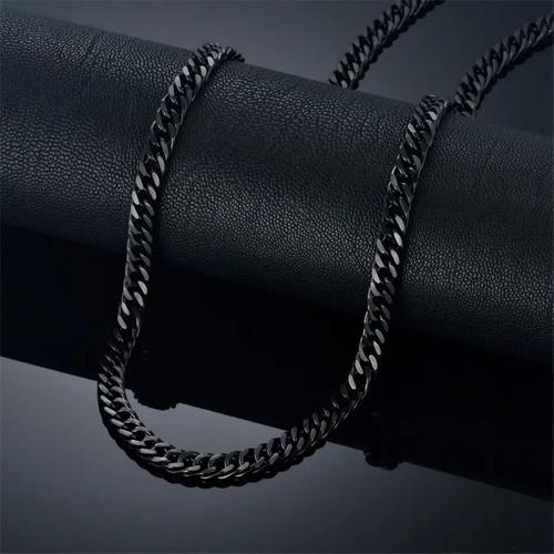 Promo KALUNG RANTAI TITANIUM FULL BLACK KALUNG TITANIUM PRIA MODEL ...