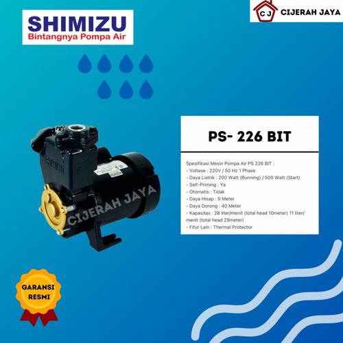 Jual SHIMIZU PS 226 BIT POMPA AIR SHIMIZU PS226BIT -200WATT POMPA ...