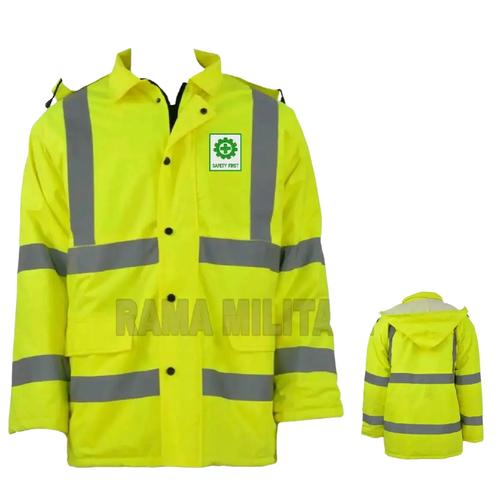 Jual JAKET SAFETY TAMBANG PROYEK Tahan Angin Tahan air Kerja Pria Hijau ...