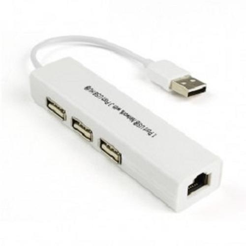 Jual External USB to Ethernet Network Card with 3 USB Hub - USB to LAN ...