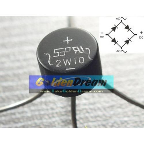 Jual Dioda jembatan 2A 1000V bridge rectifier 2W10 pengganti rangkaian ...