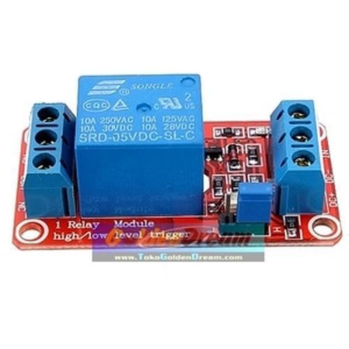 Jual Relay 1 Channel 5V Volt DC output 250VAC / 30VDC 10A module opto ...