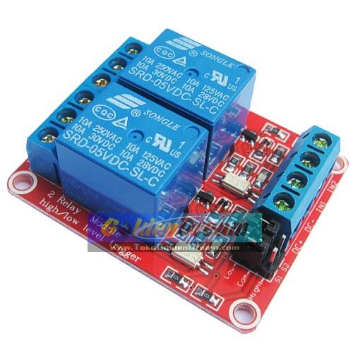 Jual Relay 2 Channel 5V Volt DC output 250VAC / 30VDC 10A module opto ...