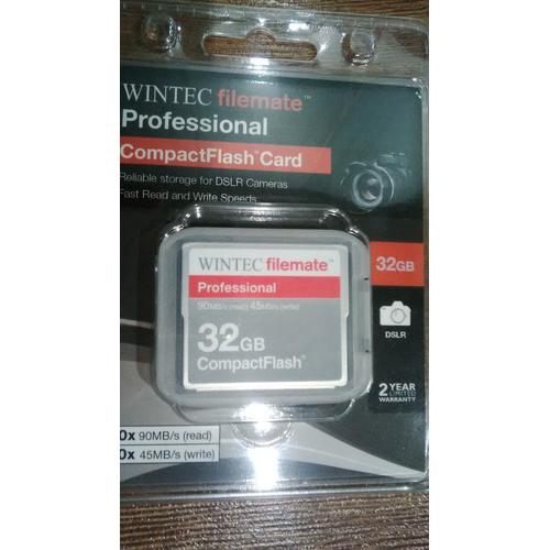 Jual Memory Card CF / Compact Flash 32GB up to 600x ( 90 Mbps ) Wintec ...