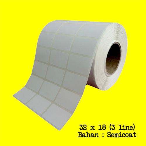 Jual Label Barcode 3 Line ukuran 32 x 18 untuk Zebra Argox - Kab ...