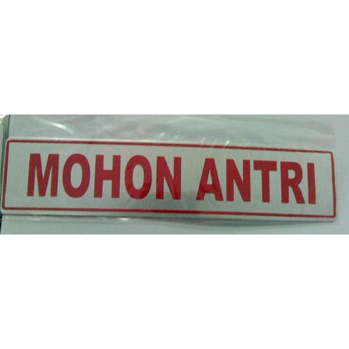 Jual Stiker tanda mohon antri - Kota Tangerang Selatan - Silverior ...