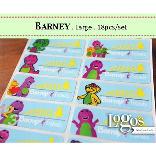 Jual Barney. LARGE Sticker Name Label. Stiker karakter Baby Bop BJ ...