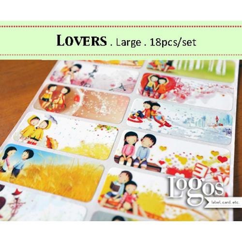Jual Lovers LARGE Label nama waterproof. Sticker laki pria wanita ...