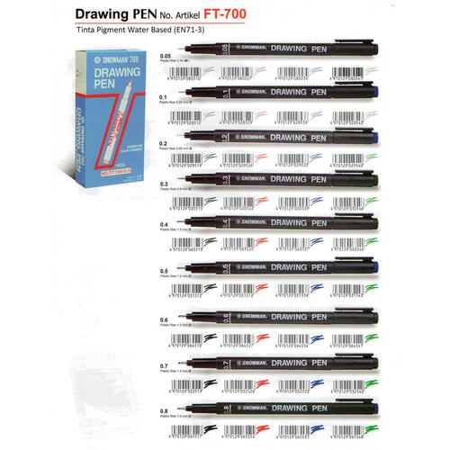 Jual snowman drawing pen ft-700 ukuran 0.1 - Kota Surabaya - Sentral ...