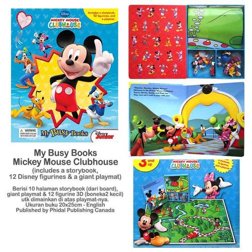 Jual My Busy Book Mickey Mouse Clubhouse (Storybook, 12 Figurine ...