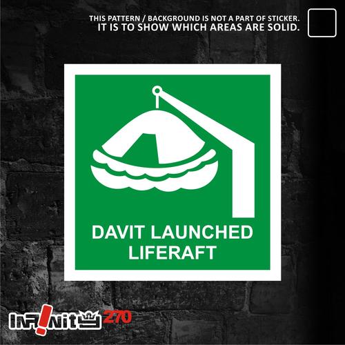 Jual sticker safety sign K3 IMPA davit launched liferaft WSCKP-134 ...