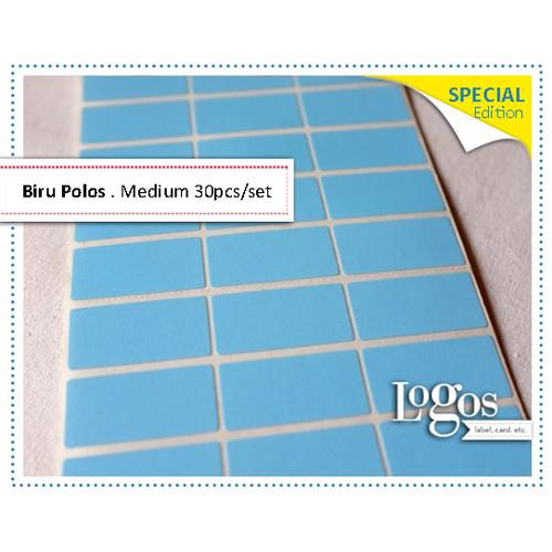 Promo Biru polos MEDIUM. Special edition. Sticker label nama anak ...