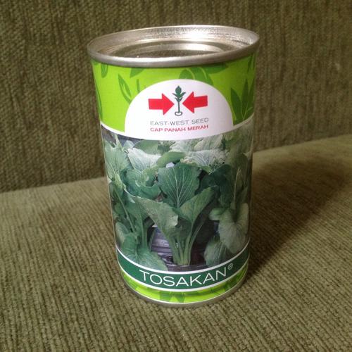 Jual 100 gram Benih Sawi Caisim Tosakan cap Panah Merah, kemasan kaleng ...