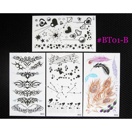 Jual Set of 4 Sheets JOYME Temporary Tattoos-stiker tato (1) - Kota ...