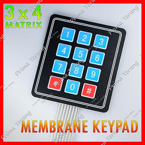 Jual 3x4 Flexible Keypad Membrane Matrix Key Pad Membran 3 x 4 Arduino ...