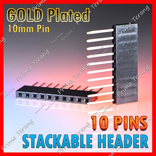 Jual Stackable Header 10 Pin Arduino 10P Single Female 10mm - Kota ...
