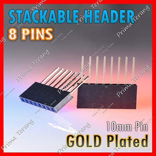 Jual Stackable Header 8 Pin Arduino 8P Single Female 10mm - Kota ...