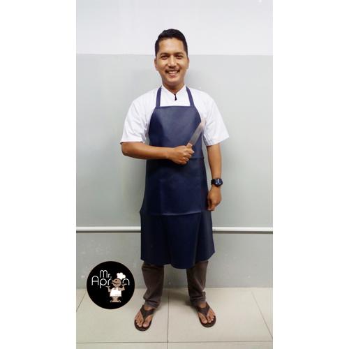 Jual Apron / Celemek PVC (Synthetic Leather) - Biru Tua - Kota Bekasi ...