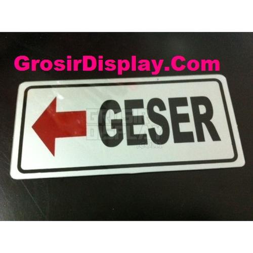 Jual Papan Sign Board Stiker Geser Signboard Tempel Pintu Geser Ke Kiri ...