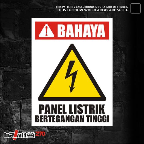 Jual sticker safety sign K3 panel listrik bertegangan tinggi 30cm WSKIM ...