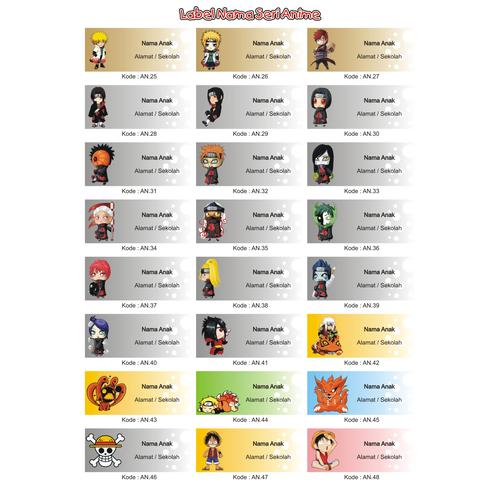 Jual Sticker Label Nama Seri One Piece - Kab. Bandung - Aleka Photowork ...