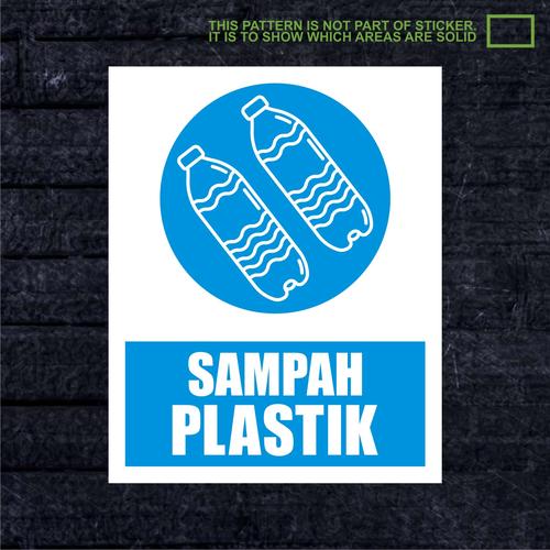 Jual Sticker tempat sampah safety sign sampah plastik WSKPC244 - Kota ...