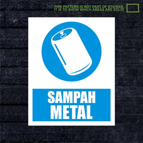 Jual Sticker tempat sampah safety sign sampah metal WSKPC245 - Kota ...
