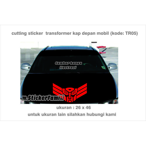 Jual sticker cutting transformer kap depan mobil/sticker transforme ...