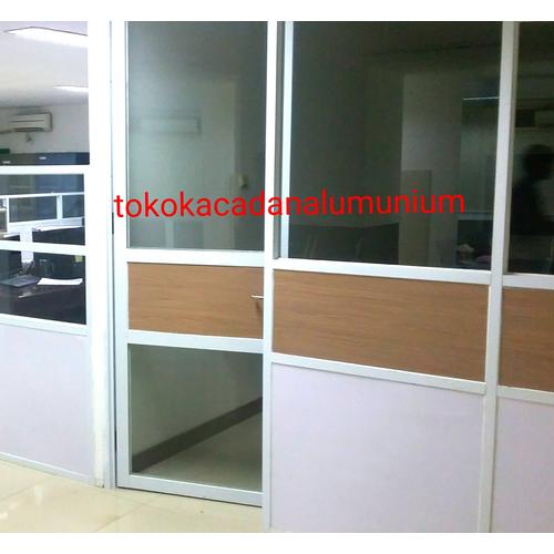 Jual Partisi kantor alumunium kaca & pintu HPL partisi gipsum, partisi ...