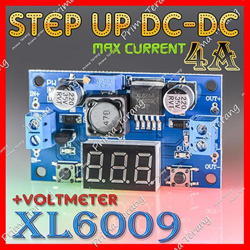 Jual XL6009 + Voltmeter Step Up DC-DC 4A Adjustable DC Modul XL-6009 ...
