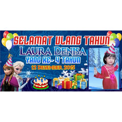 Jual Cetak Banner Ulang Tahun Tema Frozen Desain Custom - Kab. Bogor ...