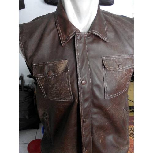 Jual rompi kulit wos domba ,jaket rompi pria ,jaket rompi kulit asli ...