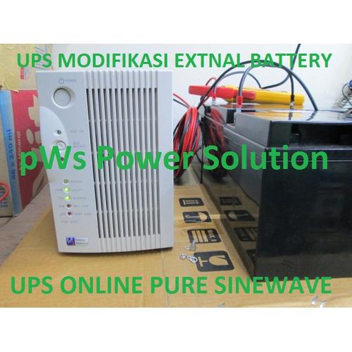 Jual UPS MODIFIKASI EXTERNAL BATTERY ( VEKTOR 1000VA ONLINE PURE ...
