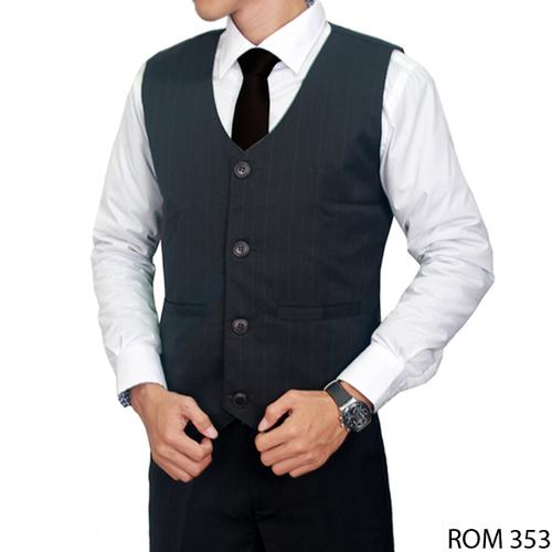 Jual Vest Pria Formal Katun Abu ROM 353 - ROM 353 - Jakarta Barat ...