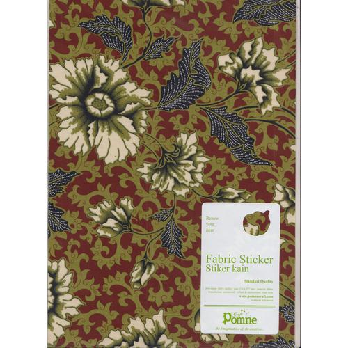 Jual Fabric Sticker/Sticker Kain - Batik Hijau Flower 30 - Jakarta ...