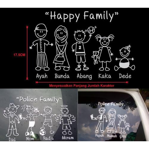 Jual Sticker Happy Family / Sticker Keluarga - Kota Tangerang Selatan ...