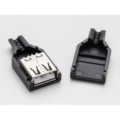 Jual Soket USB Female Connector Shell Plug-4P socket konektor kosong ...