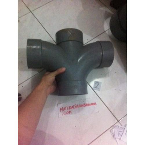 Jual large radius double tee D rucika sambungan pipa air wavin 3 x 2 inch - Kota Depok - Toko ...