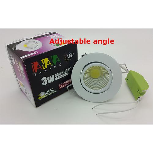 Jual Lampu Ceiling Downlight LED COB 3 watt Adjustable ( cahaya Putih ) - Jakarta Pusat ...