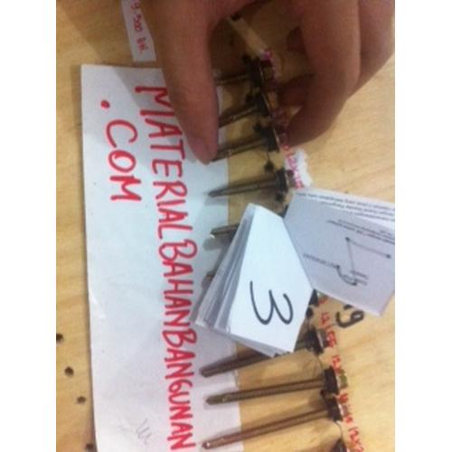Jual paku mur roofing atap asbes baja ringan 3 cm diameter kepala 1,2 ...