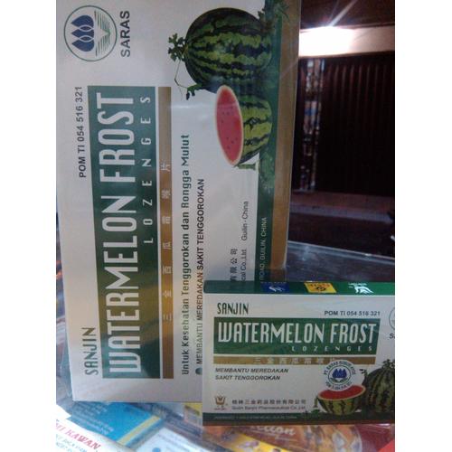 Jual Sanjin Watermelon Frost Lozenges semangka tenggorokan rongga mulut ...