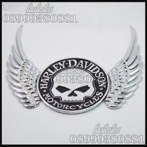 Jual Emblem / Sticker Harley Davidson Willie G Skull With Wings ...